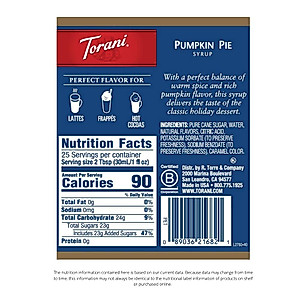 Torani Syrup, Pumpkin Pie, 25.4 Ounces (Pack of 4)