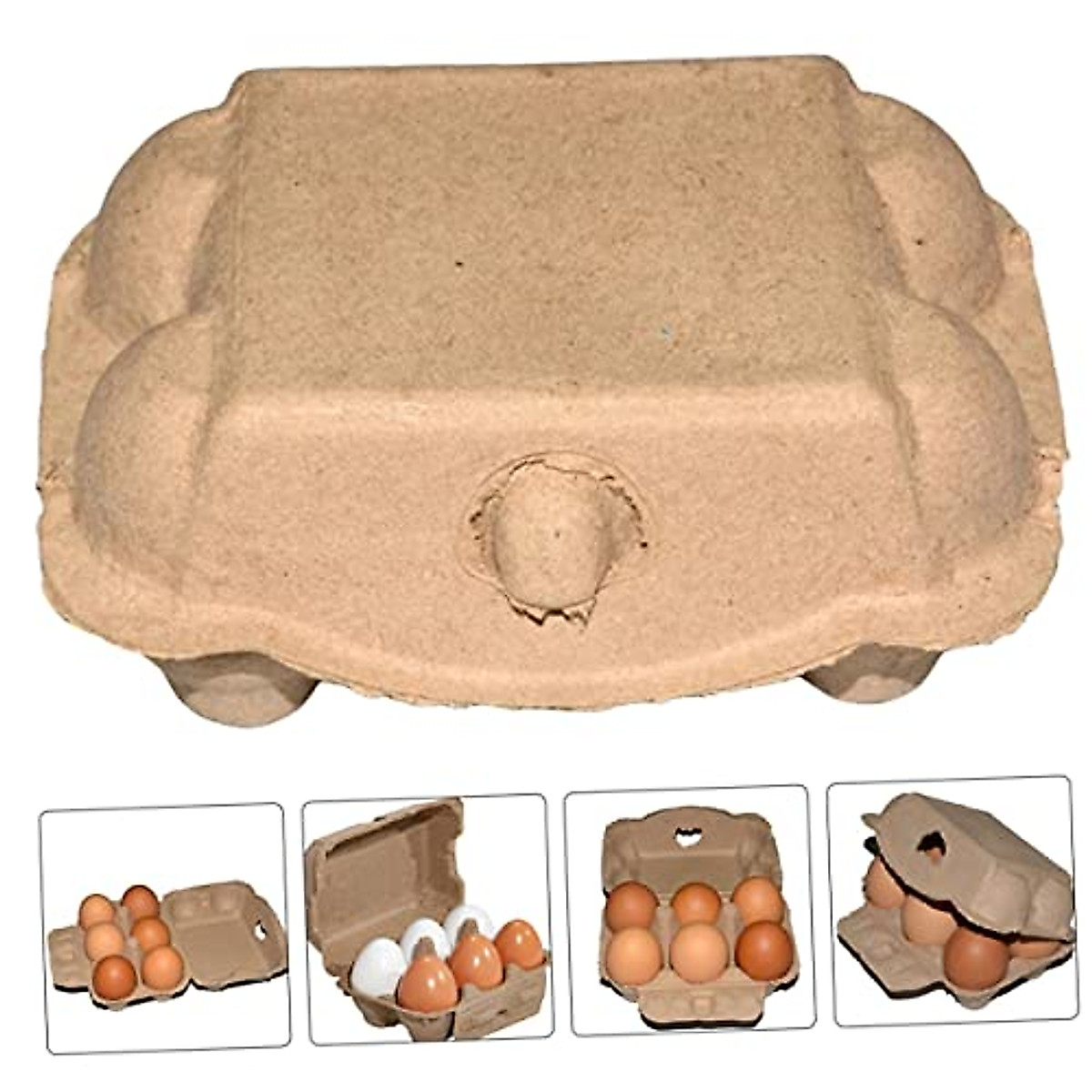 SECFOU Egg Bulk Carton Travel Containers 20pcs Box Egg Carton Pulp Eggs Egg Cartons Egg Carton Trays