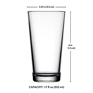 Home Essentials & Beyond Drinking Glasses Set Of 10 Highball Glass Cups 17 Oz Beer Glasses, Water, Juice, Cocktails, Iced Tea, Bar Glasses. Dishwasher Safe.