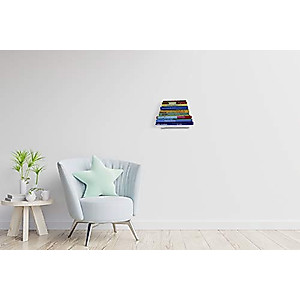 CRIZTA Invisible Floating Bookshelf , Heavy Duty Wall Mounted Book Organizer, Metal Shelves Holder for Books, Large Size (White) (2)