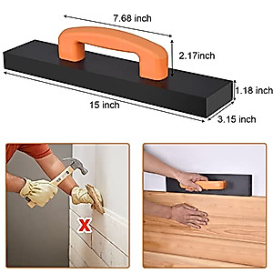Cavnewt Flooring Tools,Heavy Big 60 oz 15" Flooring Installation Tools,Tapping Block for Boat Home Gym Vinyl Hardwood Laminate Garage Outdoor Rubber Clearance Wood Lvp Bamboo Snap Together Flooring