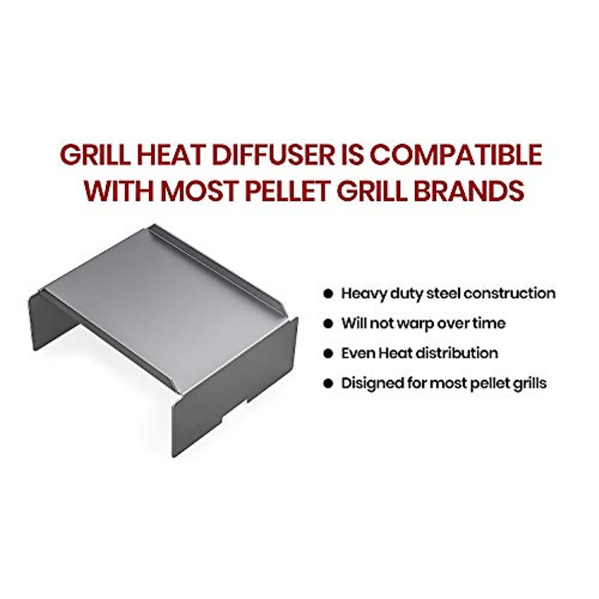 Stanbroil Heavy Duty Steel Heat Baffle Diffuser Replacement Part for Traeger, Camp Chef and Most Other Brand Pellet Grills