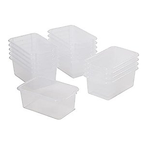 ECR4Kids Scoop-Front Storage Bins, Clear