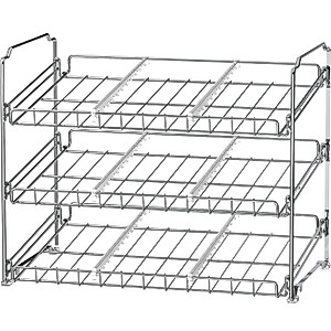 SimpleHouseware Stackable Can Rack Organizer, Chrome
