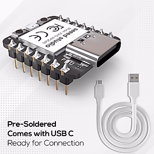 Seeed Studio XIAO RP2040 Pre-Soldered with USB to USB-C Cable - Supports C, Arduino, MicroPython and CircuitPython