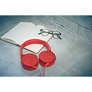 Sony XB550AP Extra Bass On-Ear Headset/Headphones with mic for phone call, Red