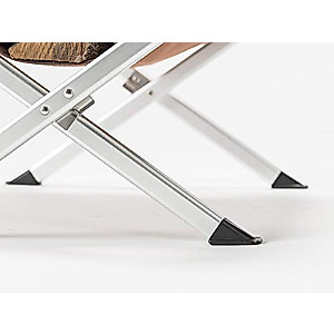 Snow Peak Fireside Ottoman - Fire-Resistant Fabric and Collapsible - Brown, L 19.5" 20" H 12.5"