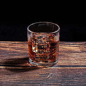Best Uncle Ever Whiskey Glass for Uncle - Old Fashioned Whiskey Glasses for Uncle, New Uncle, Brother from Nieces, Nephews, Sisters, Friends, Uncle Gifts for Christmas, Birthday, Father's Day, 10Oz