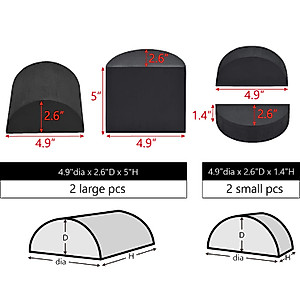 MOOCA 4 Pcs Lightweight Wooden Jewelry Display Riser Set for Bracelets, Earrings, and Necklaces, Multiple Combinations for Countless Display Styles, Black Color