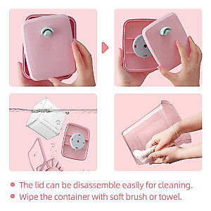 Ankou Formula Conatiner - 1700ml Airtight Formula Dispenser One Button Handy Milk Powder Container BPA-Free Storage Containers with Scoop and Scraper Transparent 730g