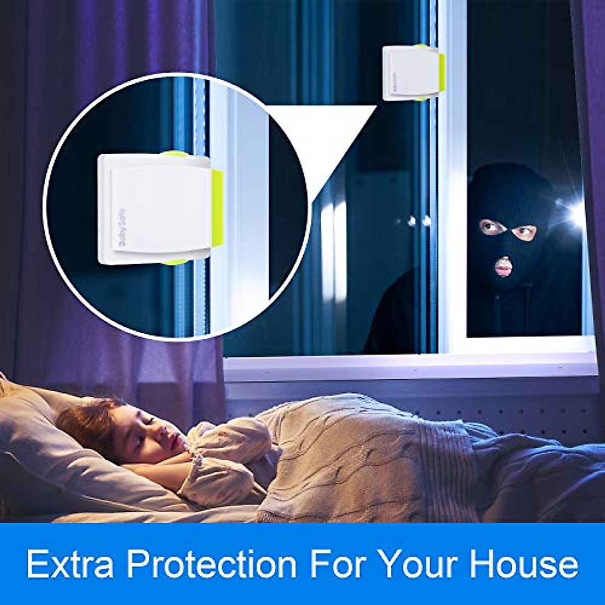 LATIBELL Sliding Glass Door Window Locks - 4 Pack Child Baby Proof Security Locks for Kids Safety Slide Closet Patio Doors, No Screws or Drills Needed