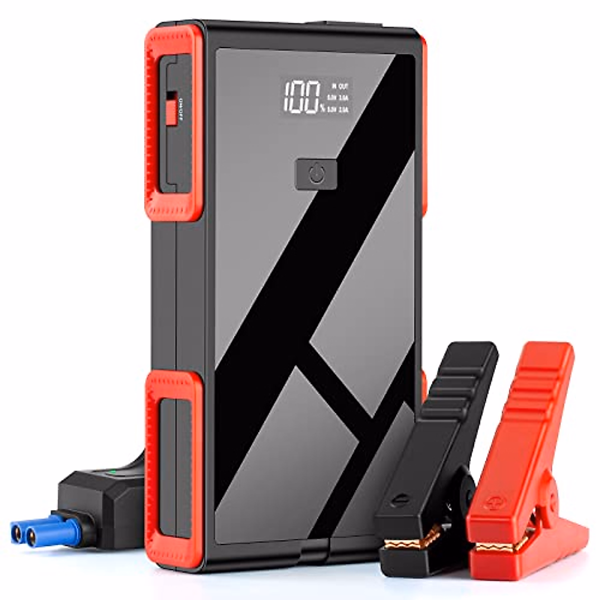 Veama Jump Starter, 4500A Peak Car Jump Starter Battery Pack for Up to 9L Gas or 7L Diesel Engines,Safe 12V Portable Battery Starter Power Pack with Full Screen & LED Light