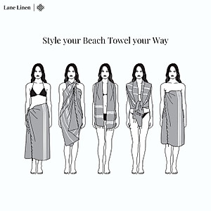 LANE LINEN Beach Towels for Women, 2 Pack Large Beach Towels Oversized, Pre-Washed, Sand Free Beach Towels, Quick Dry, Lightweight Travel Towel,Soft Beach Bath Towel, 39"x71" - Old Glory Teal