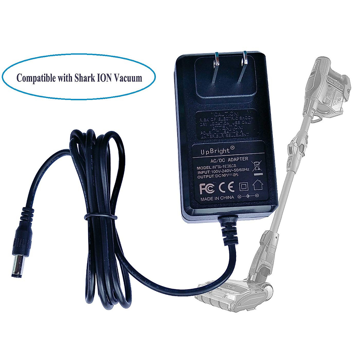 UpBright 28.8V 800mA AC/DC Adapter Compatible with Shark DC28.8V Lithium-Ion Li-Ion Battery Charger for Cordless Duo Clean IONFlex Stick Vacuum Cleaner Vac YLS0243A-U288080 28.8VDC 0.8A Power Supply