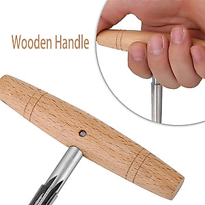 Violin Peg Hole Reamer with Wood Handle for 3/4 4/4 Violin Violin Reamer Violin Peg Reamer