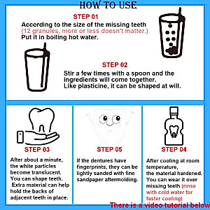 Tooth Replacement Kit, Replace a Missing Tooth in Minutes, Veneers for Temporary Tooth Repair, Complete Your Smile with Temporary Tooth, Nature and Comfortable Veneers