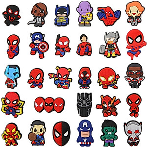 Lnyofz 55-Piece Clog Shoe Charms Pack, No-Repeat Movie Comic Shoes Decorations Girls Boys Teens Kids Birthday Party Favor Gifts 541