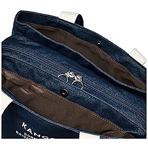 KANGOL(カンゴール) Thick Cotton Canvas 2-Way Shoulder Mother's Bag 3 Room Type L, Navy/Denim