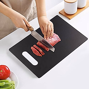 Neadas 6 Packs Plastic Cutting Board Mats for Kitchen, Chopping Board Set, Black