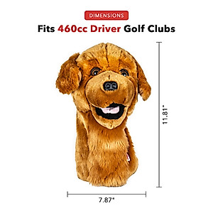 Daphne’s Golden Retriever Driver Headcover | Premium Driver Headcovers | Funny Golf Club Covers | Stylish Protection for Your Clubs | Men's Golf Gear | Driver Headcover for Men and Women
