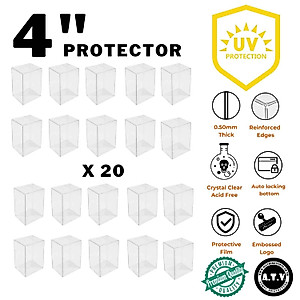 ATV Store Premium Pop Protector UV 4" Reinforced Edge 0.50mm Pack of 20 (Figure Not Included)