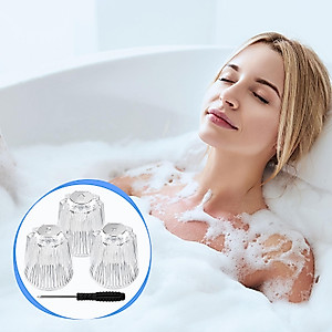 Gosknor 3 Piece Shower Knob Replacement, Clear Acrylic Faucet Handles Hot/Cold/Diverter Bathtub Knobs Bathroom Faucet Knobs Compatible with Price Pfister Contessa and Windsor, with Screwdriver