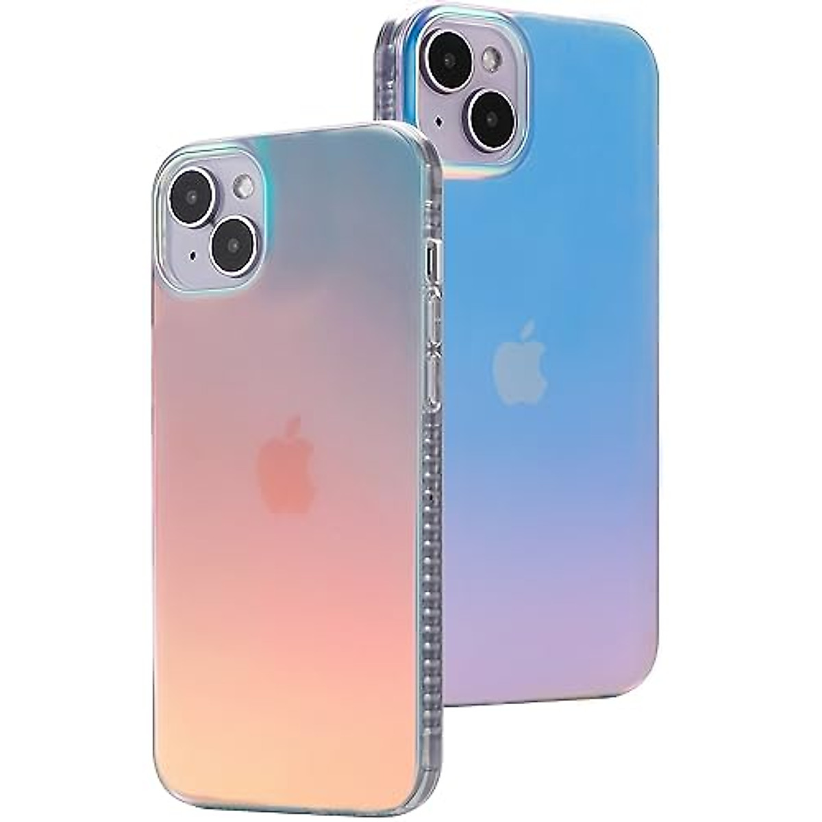 LONLI Hue - (for iPhone 14) - Fluorescent Coloful Iridescent Translucent Matte Phone Case - Cute and Unique (for Women, Girls and Men