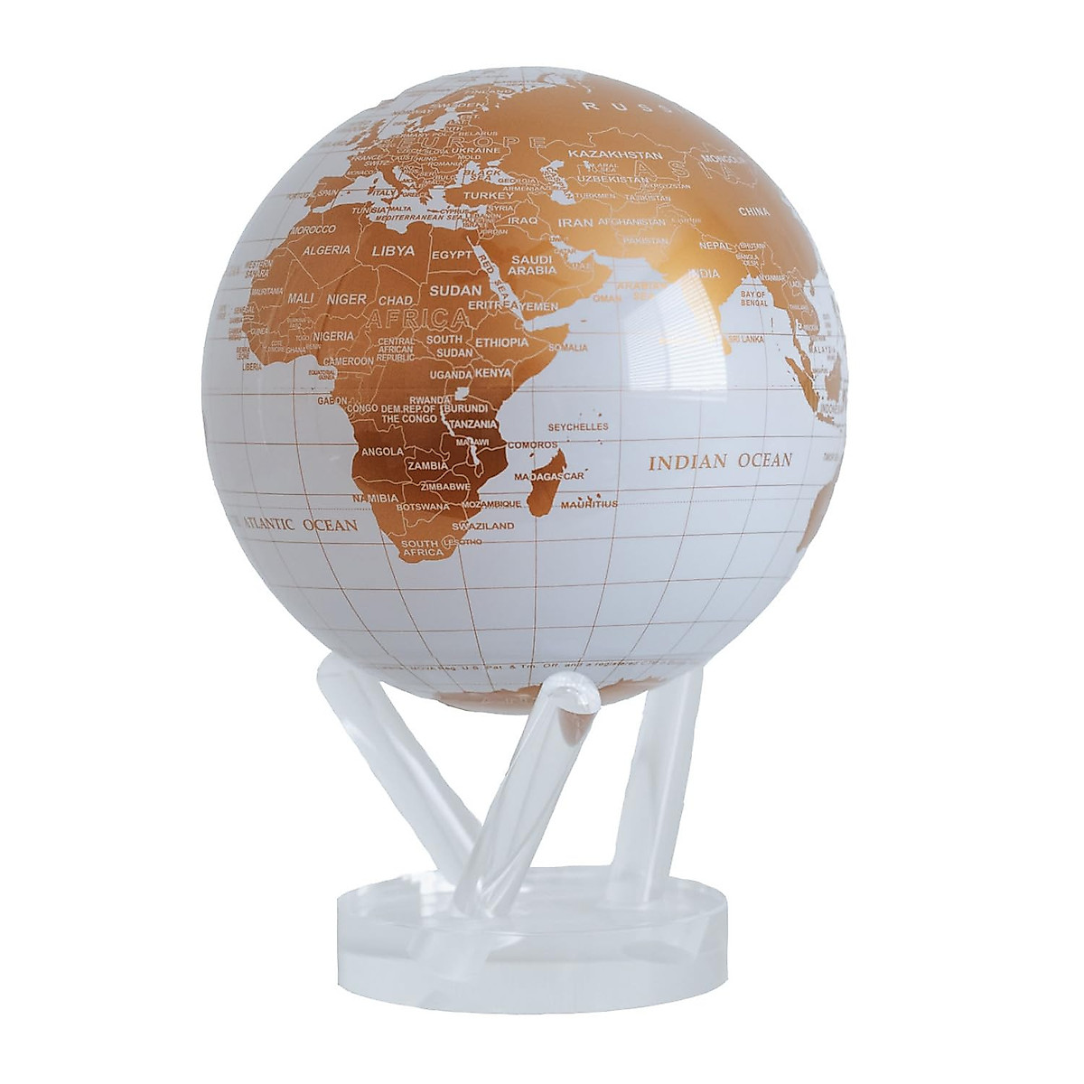 MOVA Globe Metallic White and Gold 6"
