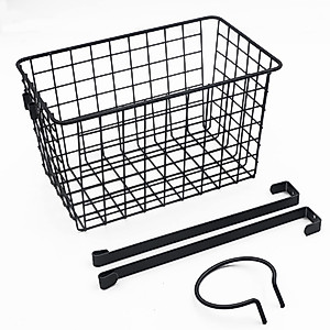 Metal Wire Bathroom Holder for Body Care, Over Cabinet Storage Basket for Hair Care, Styling Tool, Kitchen Organization for Bakeware, Cookbook, Cleaning Supplies, Black