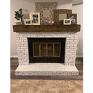 RoCoWood Rustic Handmade Floating Wooden Beam Mantel (84 inches, Espresso)