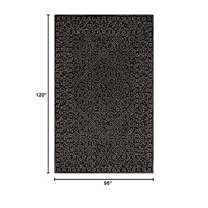 SAFAVIEH Dip Dye Collection Area Rug - 8' x 10', Dark Grey, Handmade Oriental Diamond Wool, Ideal for High Traffic Areas in Living Room, Bedroom (DDY151H)