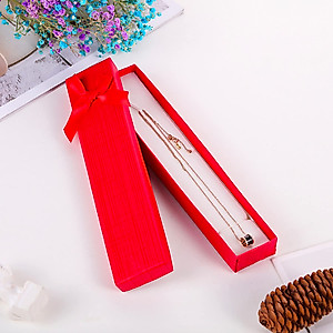 Lainrrew 12 Pcs Jewelry Gift Boxes, Cotton Filled Cardboard Paper Jewelry Box Gift Cases Bulk Necklace Earring Bracelet Ring Gift Box for Birthday, Wedding, Mothers Day, 2 x 9.5 x 0.78Inches (Gold)