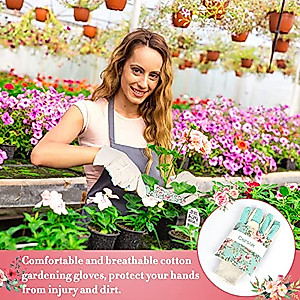 Garden Tools Set, Carsolt 4 Pcs Heavy Duty Floral Gardening Tools Kit with Non-Slip Rubber Handle, Special Gardening Gifts for Women Birthday Box (Green)