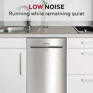 Honeywell 18 Inch Dishwasher with 8 Place settings, 6 Washing Programs, Stainless Steel Tub, UL/Energy Star- Stainless Steel