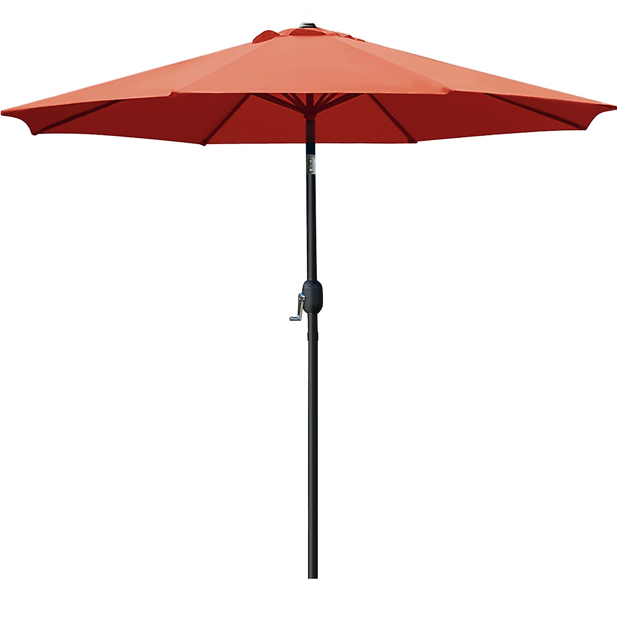 Sunnyglade 9' Patio Umbrella Outdoor Table Umbrella with 8 Sturdy Ribs (Orange)
