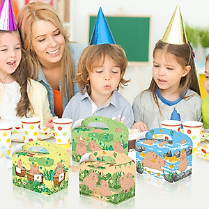Heidaman Capybara Party Supplies,Capybara Candy Bags，Capybara Goodie Bags,Capybara party favor bags，12Pce 2 Styles Capybara Theme Gift Bags