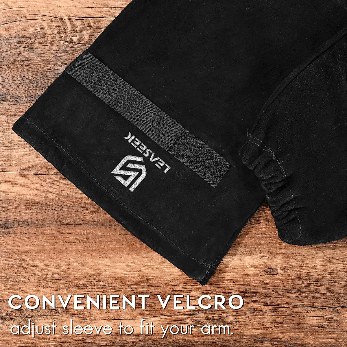 LeaSeek Leather Welding Work Sleeves,Heat & Flame Resistant Arm Protection Gardening Sleeve