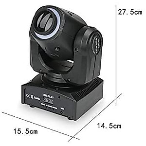 JCYWFLODY 60W LED Moving Head Light 8 GOBO 8 Pattern Spotlight by DMX Controlled 9/11 Channel for Disco Club Party Stage Lighting Shows