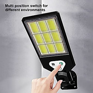 FTVOGUE 3000LM LED Solar Street Lights 9COB Body Sensing IP65 Waterproof Outdoor Street Lamp for Courtyard Yard Pathway Garden