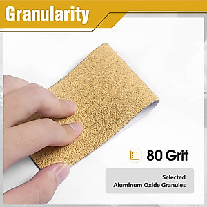 Shawya PSA Sandpaper Roll 80 Grit 2-3/4in x 20 Yards Self Adhesive Sticky Back Longboard Sand Paper Continuous Roll,Sand Sheets Roll for Woodworking, Auto Body, Air File Sander and Hand Sanding Blocks