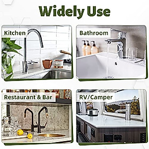 LOPNUR Faucet Mat for Kitchen Sink, 15”x 5” Kitchen Sink Splash Guard Behind Faucet, Sink Faucet Absorbing Mat for Kitchen & Bathroom, Washable Microfiber Faucet Splash Guard for Sink【Grey, 2 Pack】