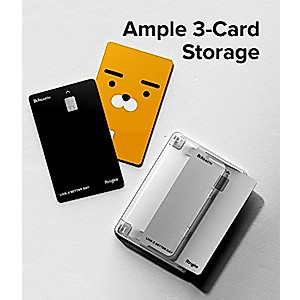 Ringke Magnetic Side Slot Card Holder for Phone Case, Business Card Holder for Back of Phone, ID Credit Card Wallet Compatible with Magsafe, and iPhone 14, 13, 12, Pro Max Mini - Clear Mist