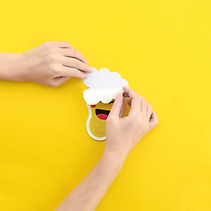 Beautyflier Yellow Cartoon Kids Footprint Stickers (20 Pairs) - Waterproof PVC Material, Self-Adhesive, Social Distance Guides for Nursery, Party, School, Wall & Floor Decor