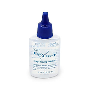 Dritz Fray Check Liquid, 3/4 Fluid-Ounce, 1 Count, Clear Seam Sealant, 0.75, 7 Fl Oz