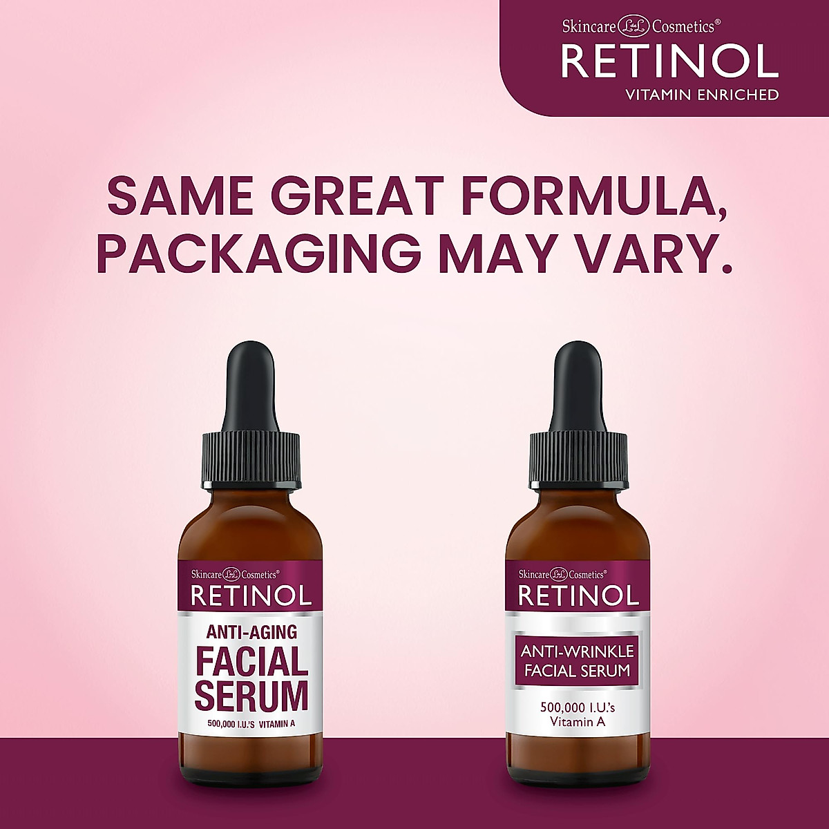 Retinol Anti-Wrinkle Facial Serum – Vitamin A Concentrate Improves Skin’s Elasticity & Tone and Minimizes Appearance of Fine Lines & Wrinkles – Look Younger With The Age-Defying Power Of Retinol 1 Fl Oz (Pack of 1)