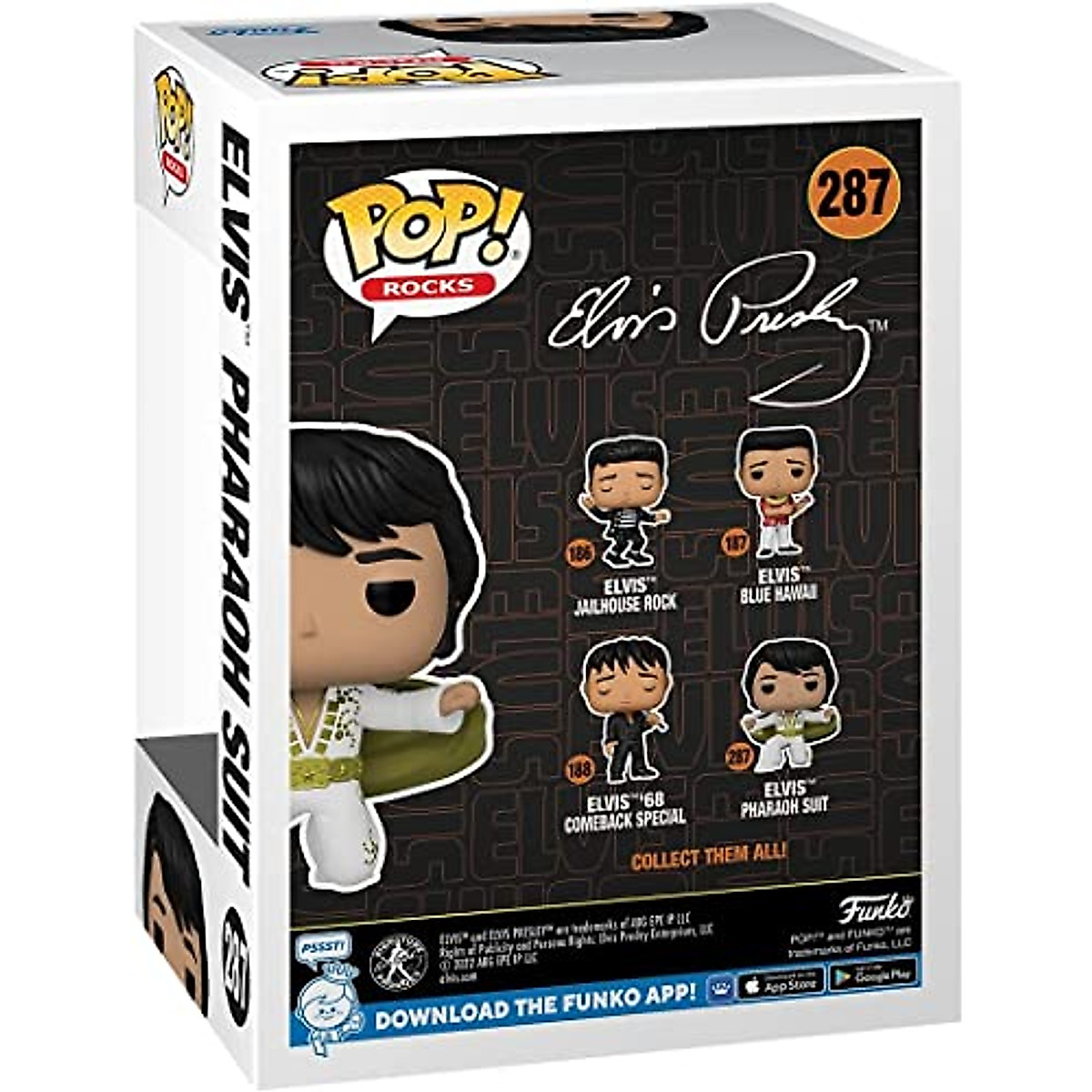 POP Rocks: Elvis - Elvis Pharaoh Suit Funko Vinyl Figure (Bundled with Compatible Box Protector Case), Multicolored, 3.75 inches