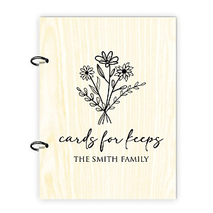 Birthday Card Keeper | Custom Storage for Greeting Cards | Personalized Gift for Grandma | Wooden Photo Album | Card Organization |Christmas