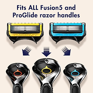 Gillette Mens Razor Blade Refills, 4 ProGlide Chill Cartridges, 4 ProGlide Shield Cartridges, Shields against Skin Irritation, Cools to sooth skin, 8 Count (Pack of 1)