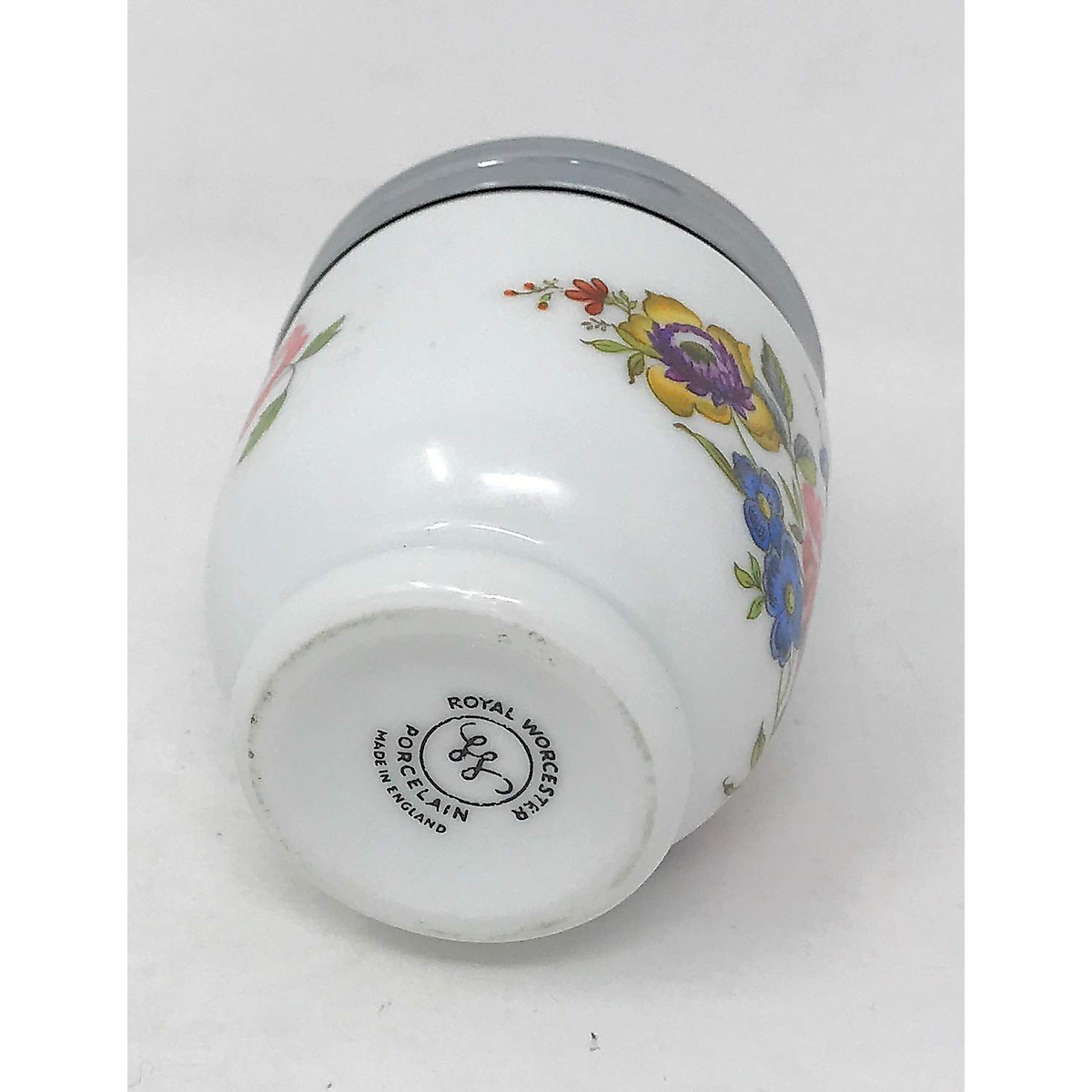 Royal Worcester Porcelain Bournemouth Pink Rose Single Egg Coddler Made In England