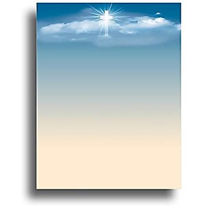 Cross in the Sky Religious Stationery Paper - 80 Sheets